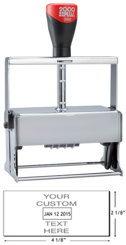 Rectangle 2000 Plus 3960 Self-Inking Stamp Dater 1 Color